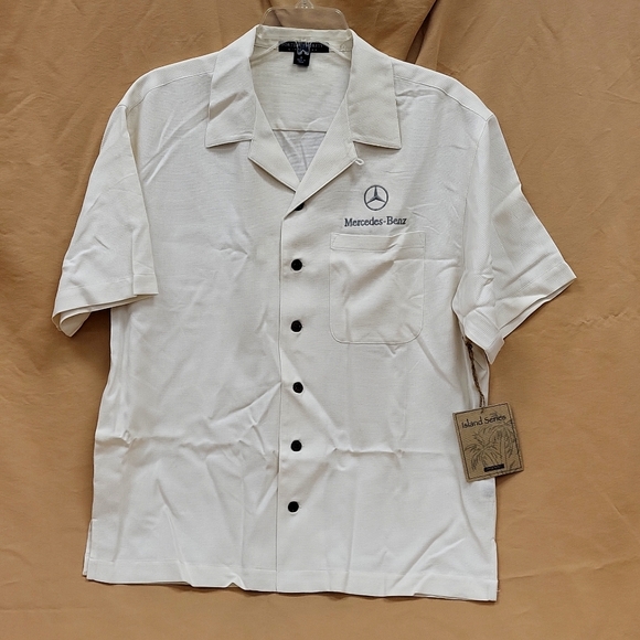 Mercedes Benz | Shirts | Nwt Mercedesbenz Mens Cream Button Down Casual ...